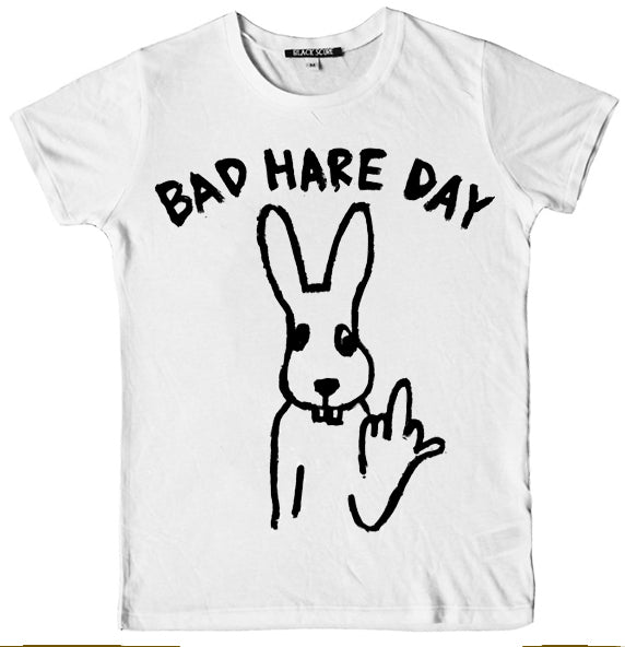 Bad Hare Day T-Shirt Womens – Black Score